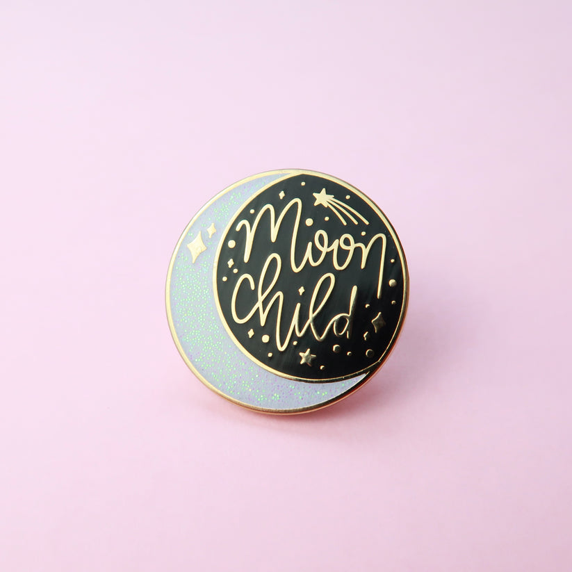 Moon Child Enamel Pin Cute Kawaii Gift | Lula Rocks
